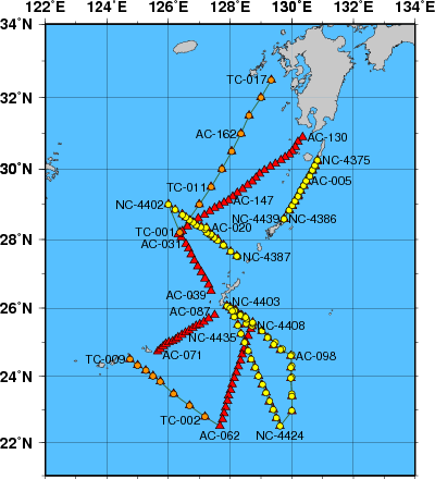 Japan Meteorological Agency | Data of Oceanographic and Marine ...