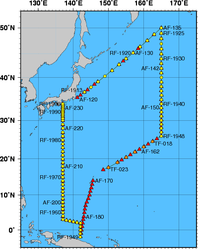 Japan Meteorological Agency | Data of Oceanographic and Marine ...