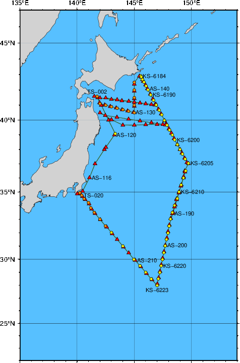 Japan Meteorological Agency | Data of Oceanographic and Marine ...