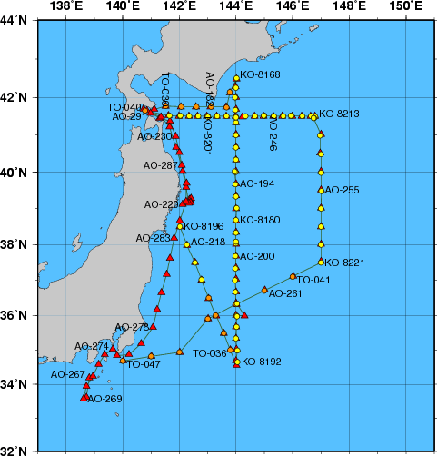 Japan Meteorological Agency | Data of Oceanographic and Marine ...
