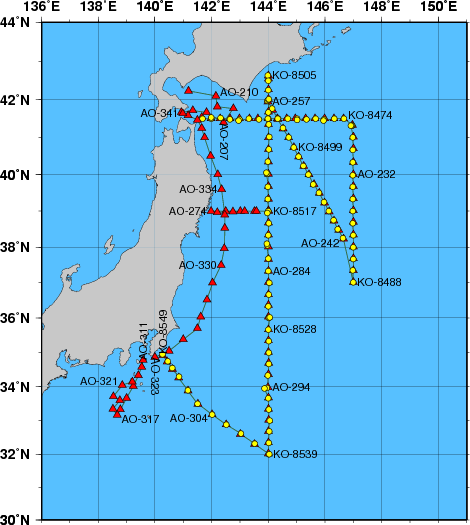 Japan Meteorological Agency | Data of Oceanographic and Marine ...