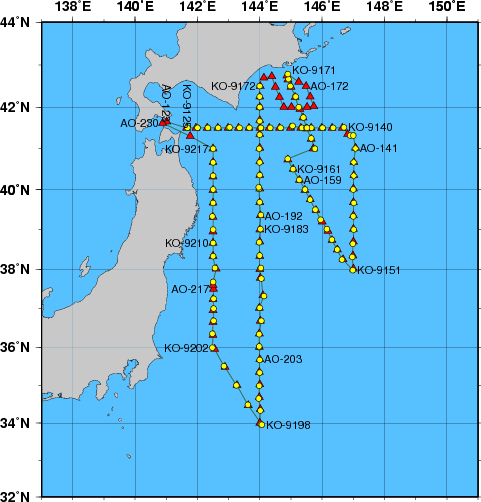 Japan Meteorological Agency | Data of Oceanographic and Marine ...