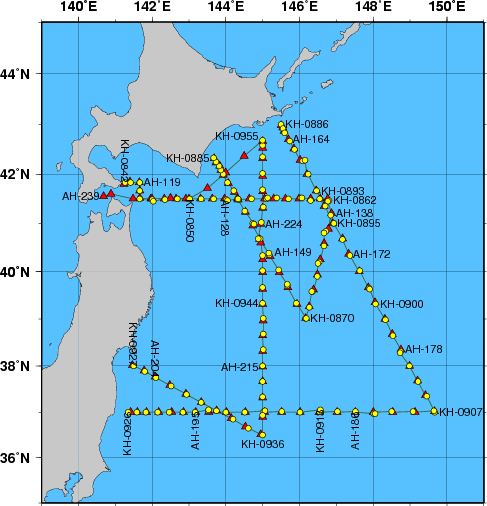 Japan Meteorological Agency | Data of Oceanographic and Marine ...