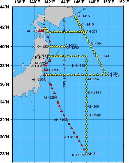 Japan Meteorological Agency | Data of Oceanographic and Marine ...