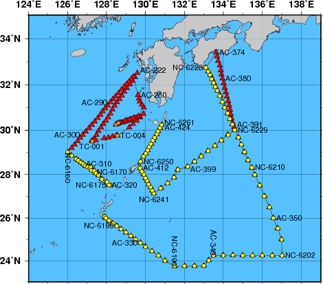 Japan Meteorological Agency | Data of Oceanographic and Marine ...