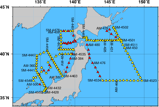 Japan Meteorological Agency | Data of Oceanographic and Marine ...