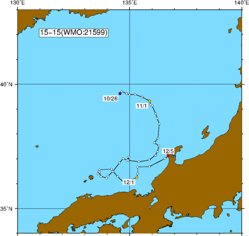 JMA | Data of Oceanographic and Marine Meteorological Observation ...