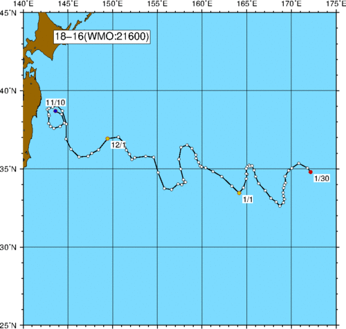 JMA | Data of Oceanographic and Marine Meteorological Observation ...