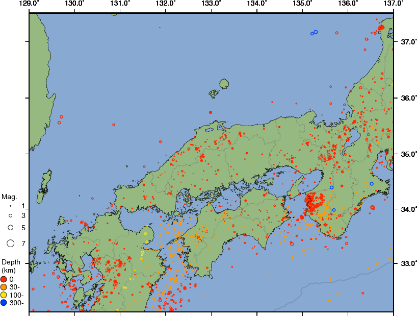 Japan Meteorological Agency | Epicenter Distribution